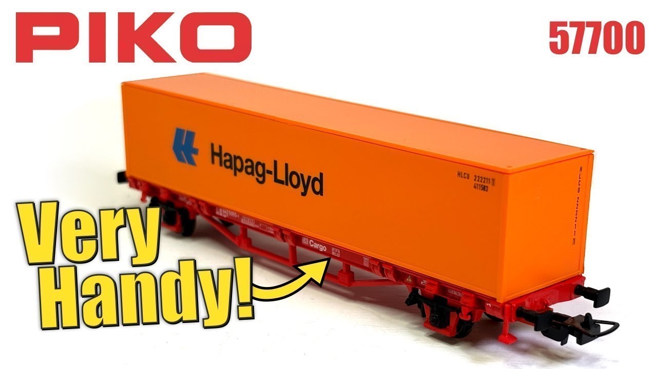 VERY HAND Piko DB Container Wagon in HO Scale | Model Railway Review ...