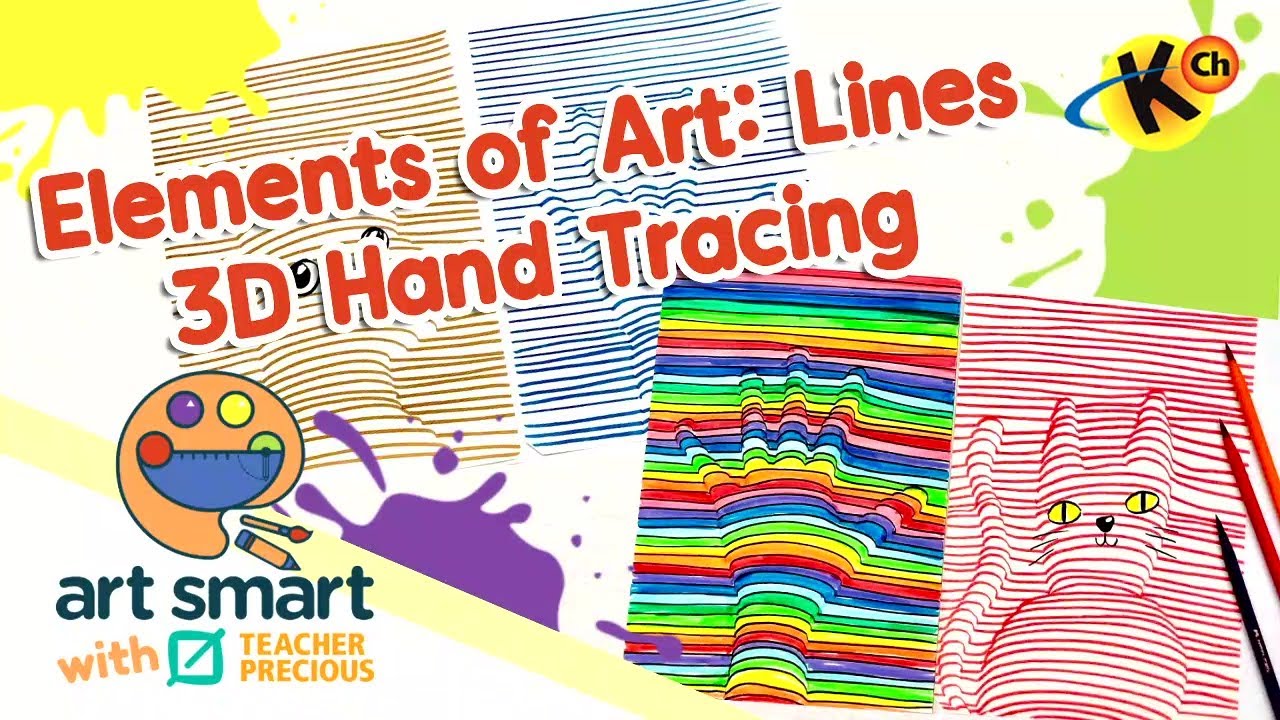 Elements of Art Lines: 3D Hand | Art Smart with Teacher Precious - YouTube
