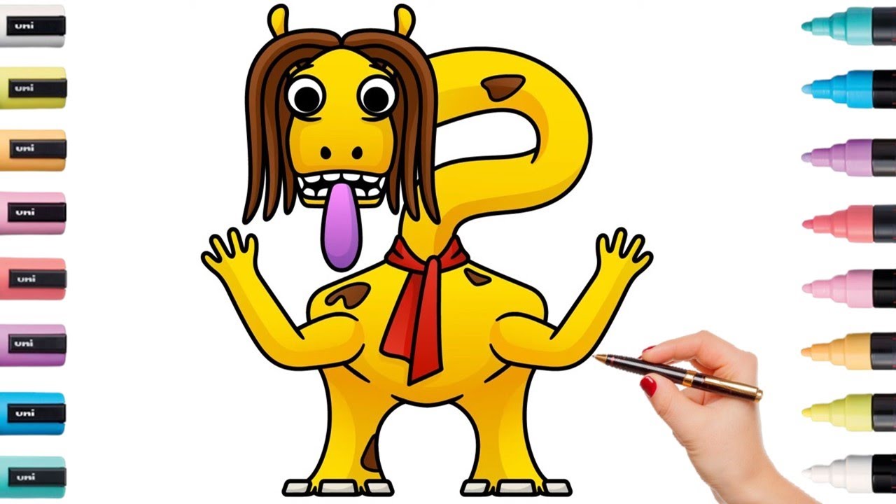 HOW TO DRAW Drawing Garten of Banban's Chewy Chuck Easy Step by Step ...