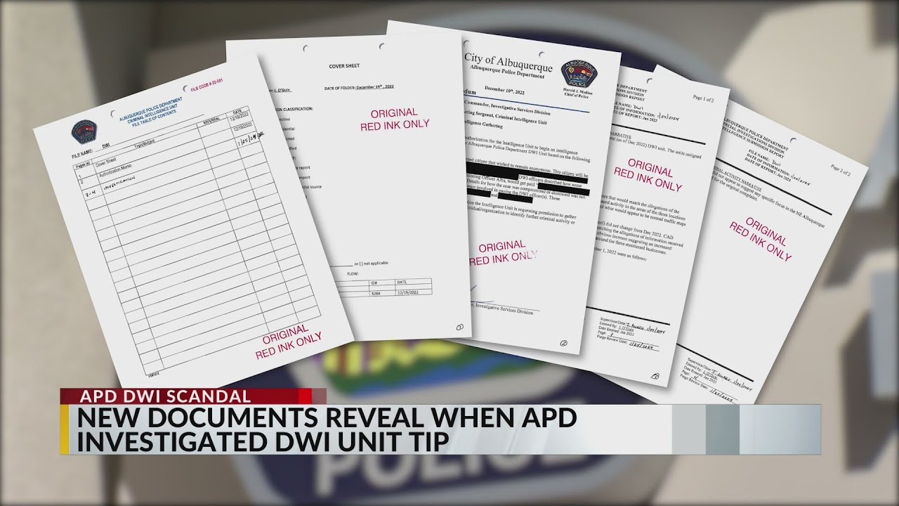 Documents reveal when Albuquerque police investigated DWI unit tip ...