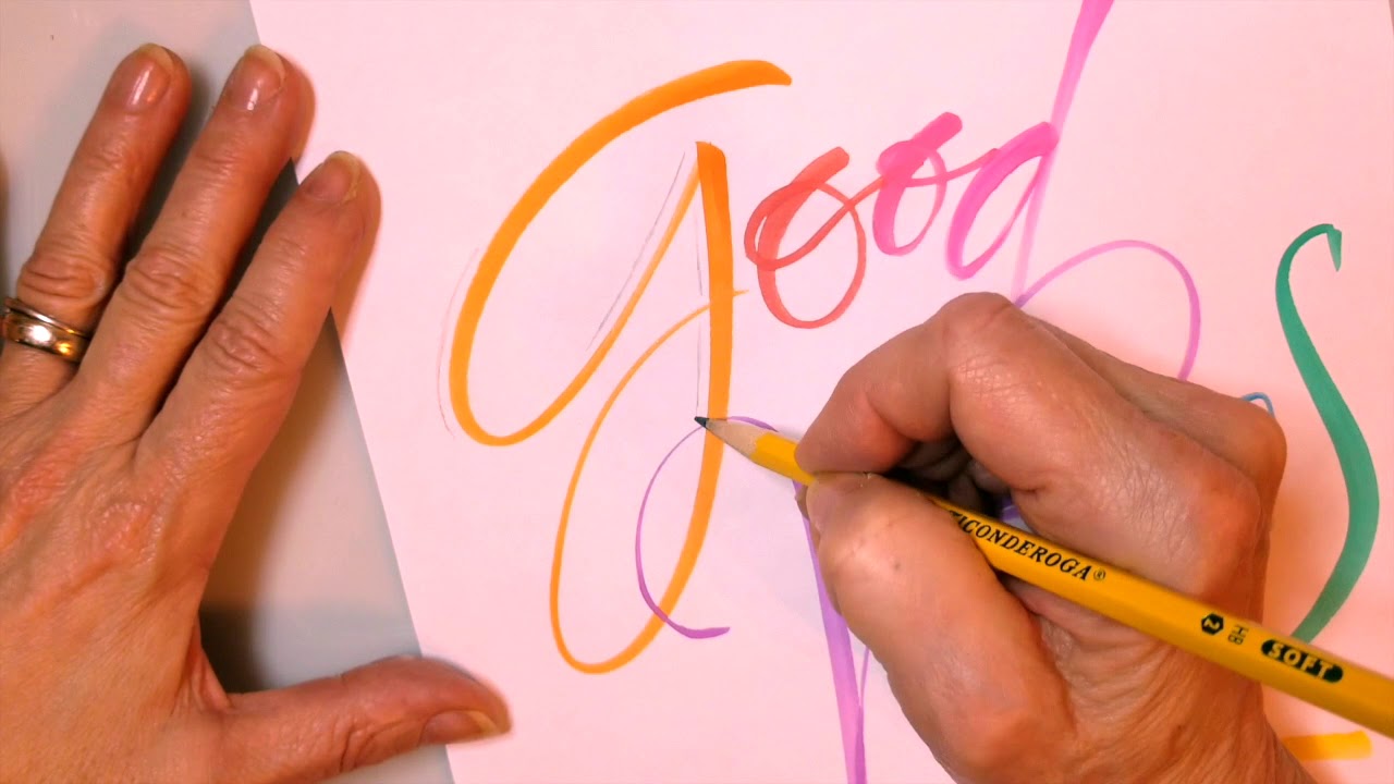 Brush Lettering with Watercolor - YouTube