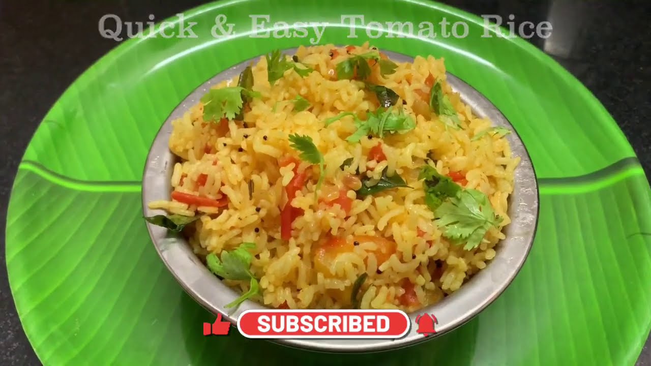 Tomato Bhaji Rice / Tomato Rice / Bachelors Recipe /Tomato Recipe ...