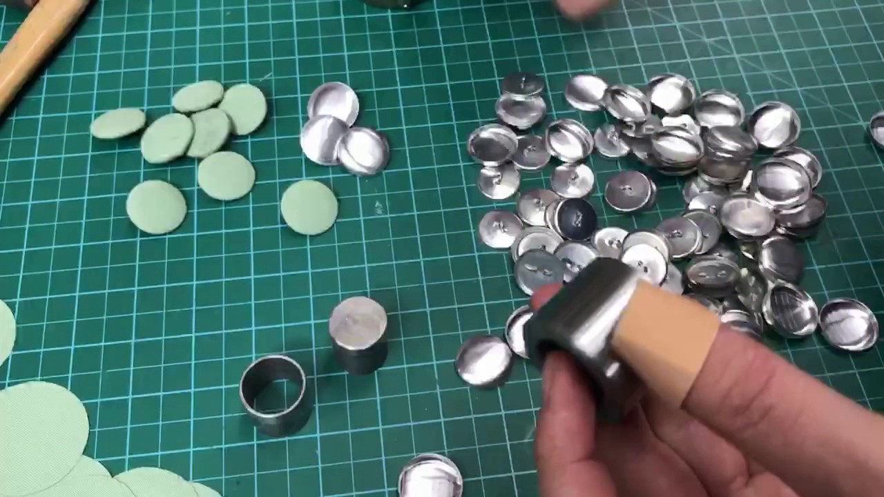 Tutorial on how to use our press machine & Dies to put button covers on ...