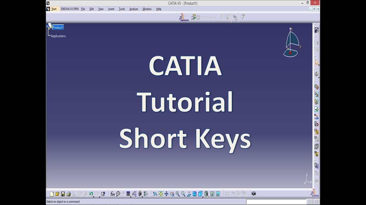 CATIA V5 Tutorial Short Keys - Part 1 (Tips and Tricks) - YouTube