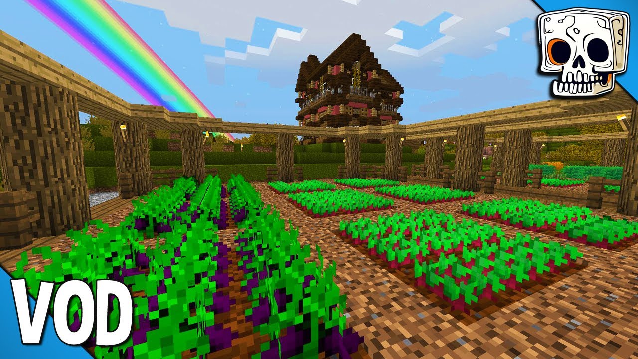 Making our Farm Area Beautiful || Minecraft Stream VOD - Farming Valley ...