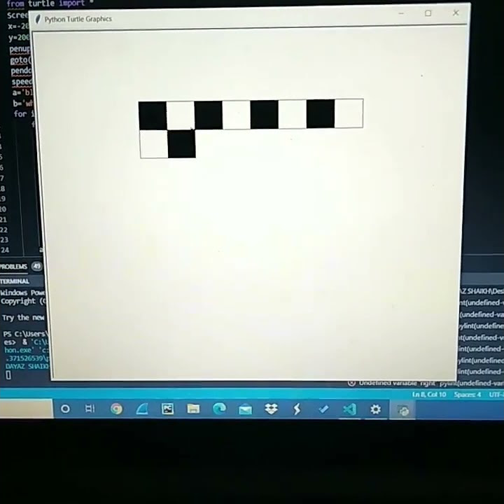 Creating Chess Board Using python programming language. #python #programming #short #shorts ...
