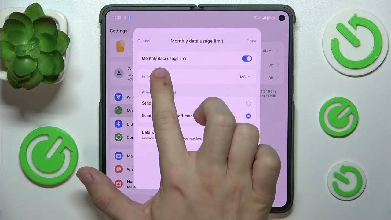 OnePlus Open 5G - How to Set Mobile Data Limit | Control Data Usage - YouTube