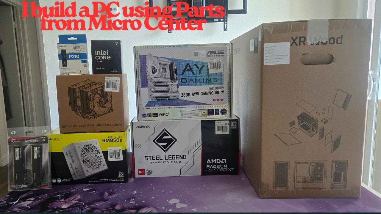 I built a PC using brand new parts from Micro Center (Redone) - YouTube