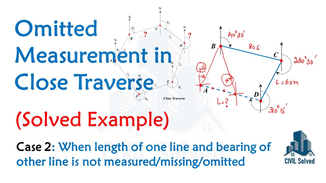Omitted measurement in Surveying: Determining length of one line and ...