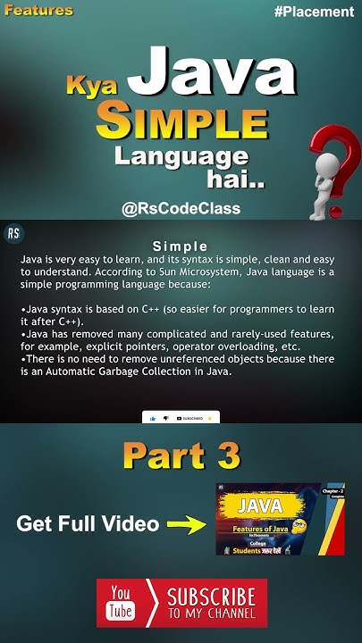 Kya Simple Hai Java #javatutorial #java #shortvideo #shorts #features #programming #viral - YouTube