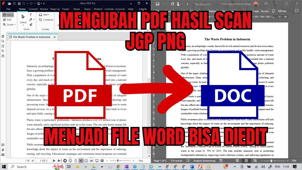 Cara Merubah Pdf Hasil Scan Dan Gambar Ke Word Bisa Diedit - YouTube