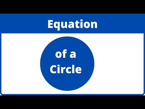 Equation of a Circle when the origin is the center of the circle - YouTube