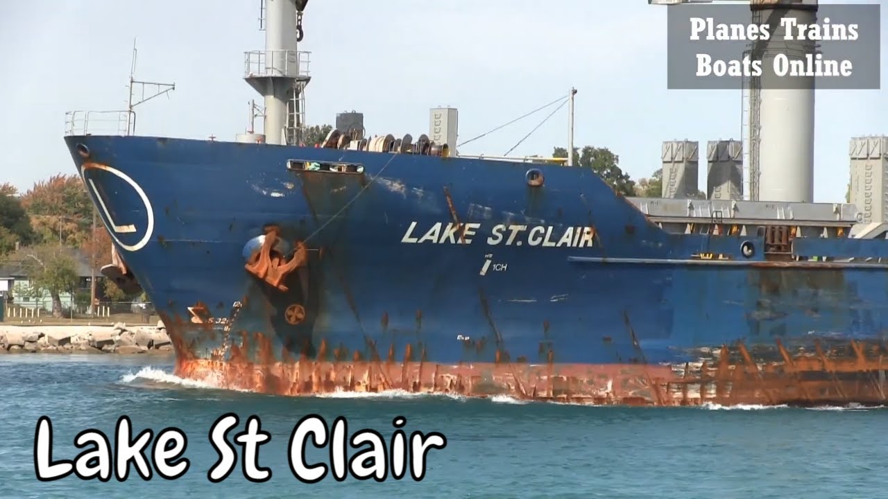 185m 607ft Lake St Clair Bulk Carrier Cargo Ship In St Clair River Oct ...