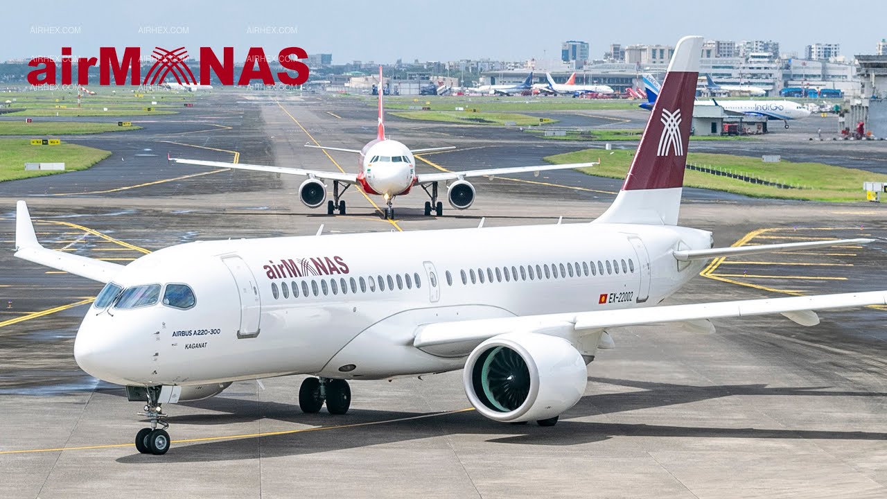 Rare Air Manas A220-300 at Mumbai International Airport - YouTube