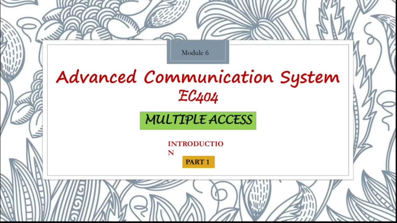 Advanced Communication System | Multiple Access Techniques | S8 | EC404 | Module 6 | BTECH ...