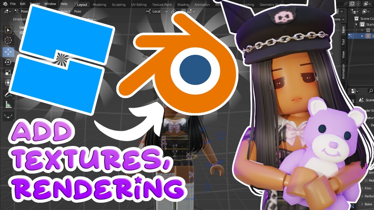 How to add TEXTURES and RENDER a Roblox GFX (RIG) - YouTube