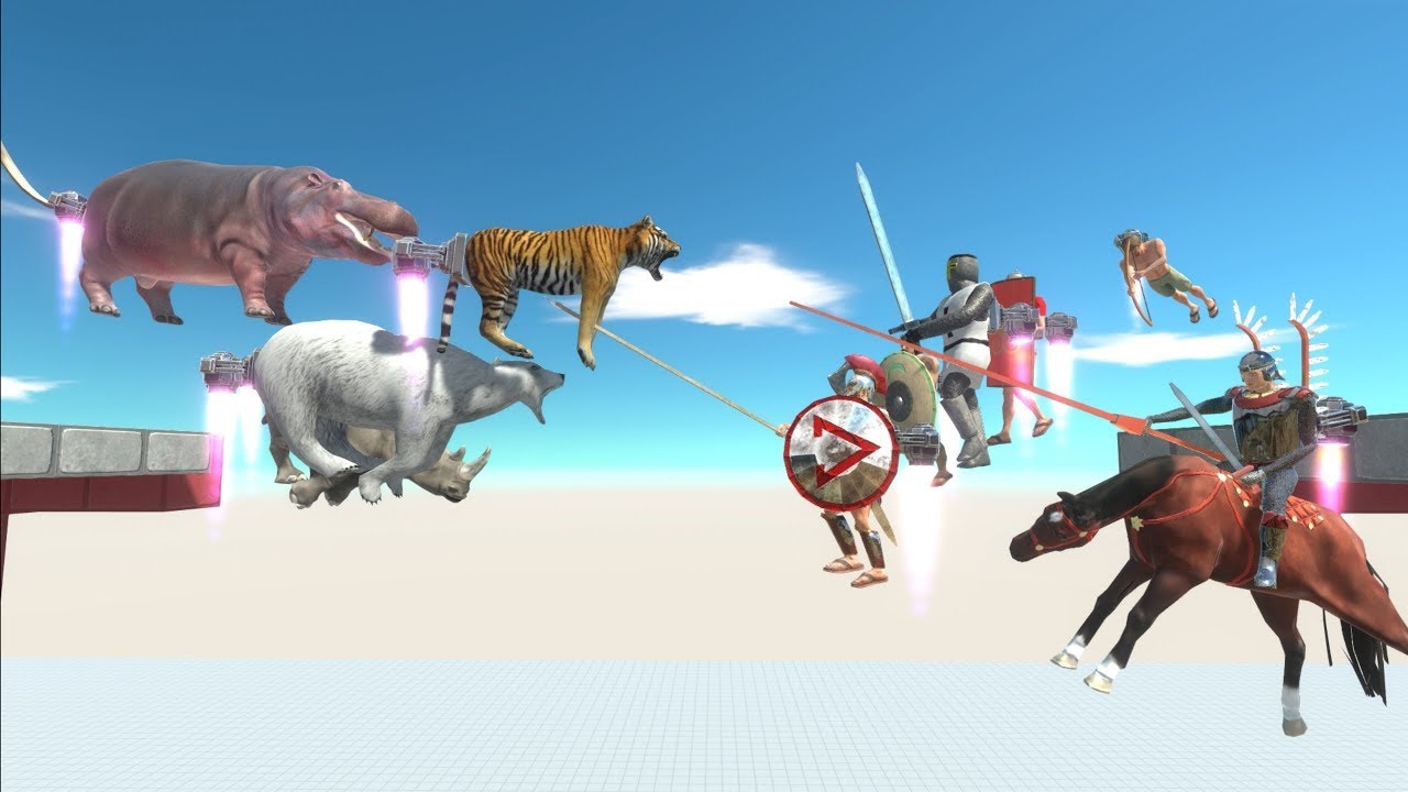 Mammals vs Ancient Humans Faction with Jetpacks - Animal Revolt Battle ...