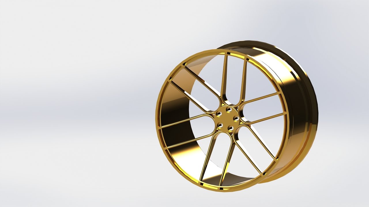 SolidWorks Tutorial 4#: Wheel rim part 2 of 4 - YouTube