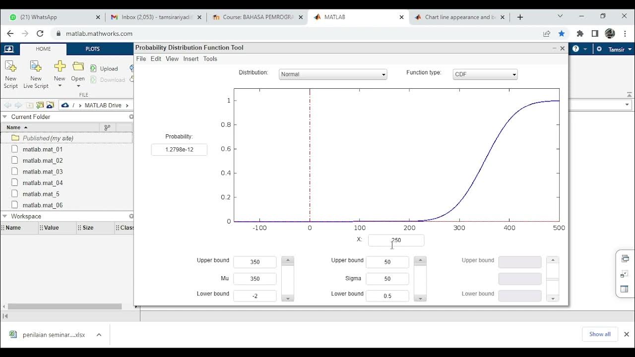 Materi 7 - Penyelesaian Statistik pada pada Matlab - YouTube