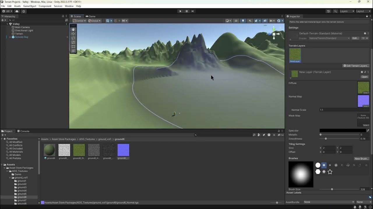 Texturing Unity Terrain - YouTube