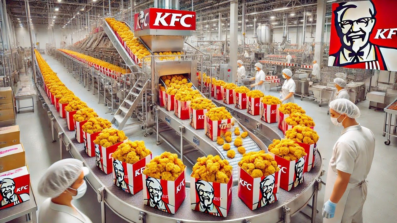 How KFC’s Iconic Fried Chicken is Made in Modern Factory Crispy Fried ...