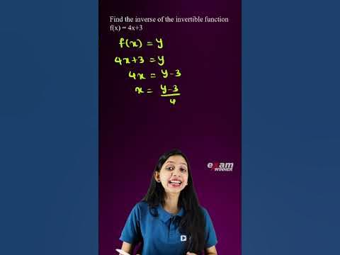 Invertible Function - Sure Question | Relations and Functions - +2 Maths - YouTube