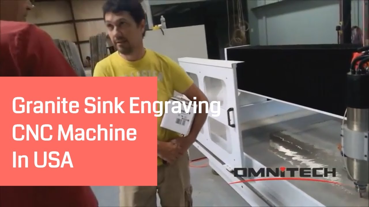 Granite Sink & Countertop Engraving with CNC Router for Stonework - YouTube