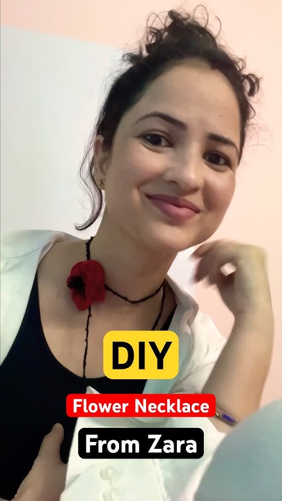 Let Make Zara’s Trendy Flower Necklace 😍 #creative #creativestyle #diy #zara #recreation #viral ...