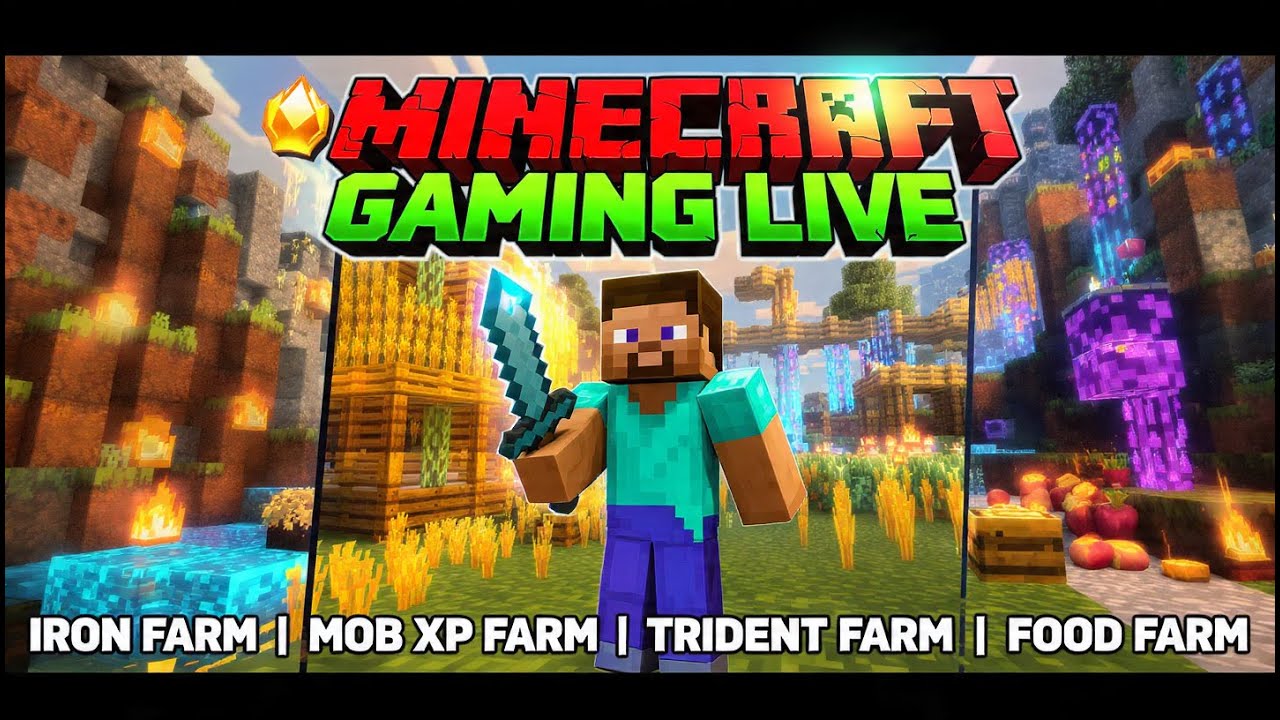 Minecraft Gaming Streamer:Minecraft PE LIVE Survival Hard Mode Gameplay ...