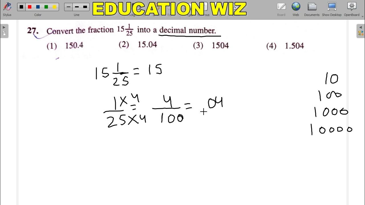 Convert The Fraction 15 1 25 Into A Decimal Number 1 150 4 2 15 04 convert-the-fraction-15-1-25-into-a-decimal-number-1-150-4-2-15-04