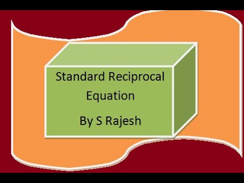Standard Reciprocal Equation - YouTube