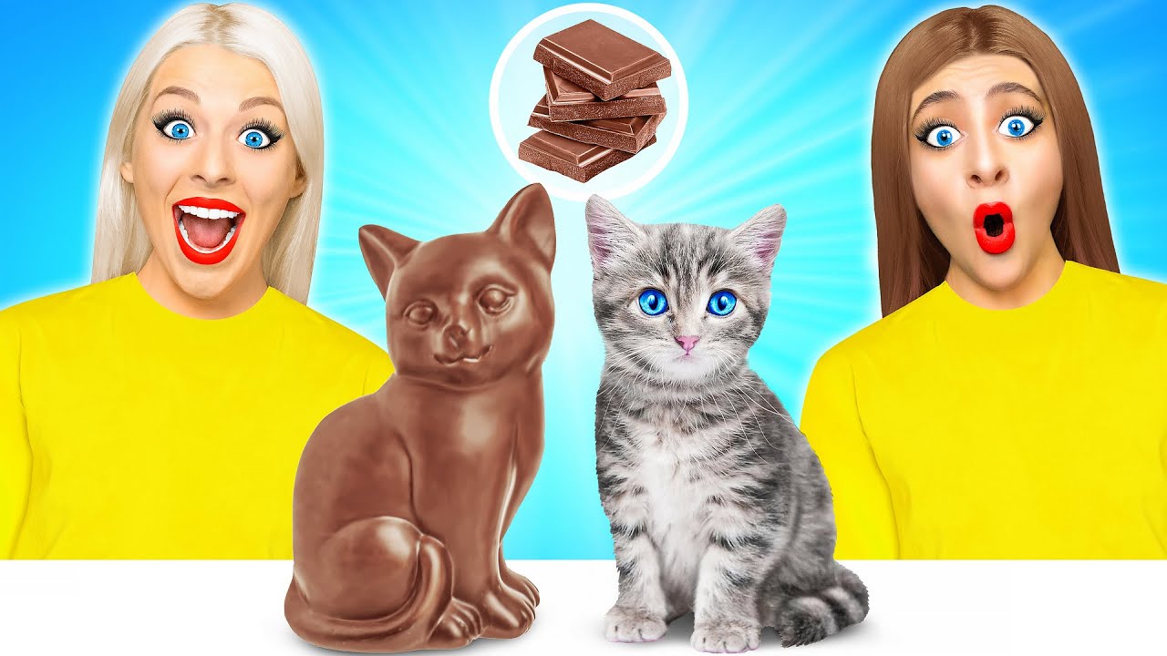 Chocolate vs Real Food Challenge #2 | 100 Layers of Chocolate by Multi ...