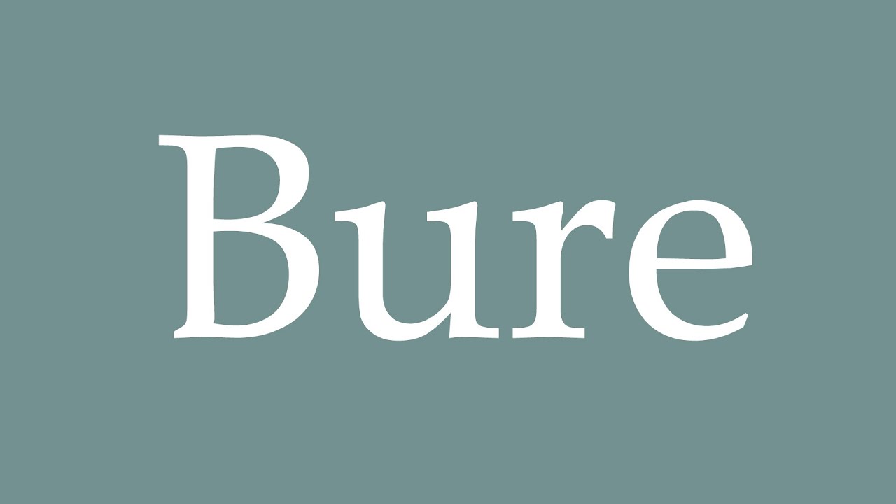 How to Pronounce ''Bure'' Correctly in French - YouTube