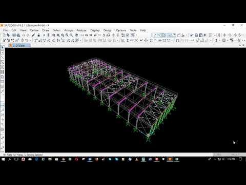 sap2000 steel frame design 01 - YouTube