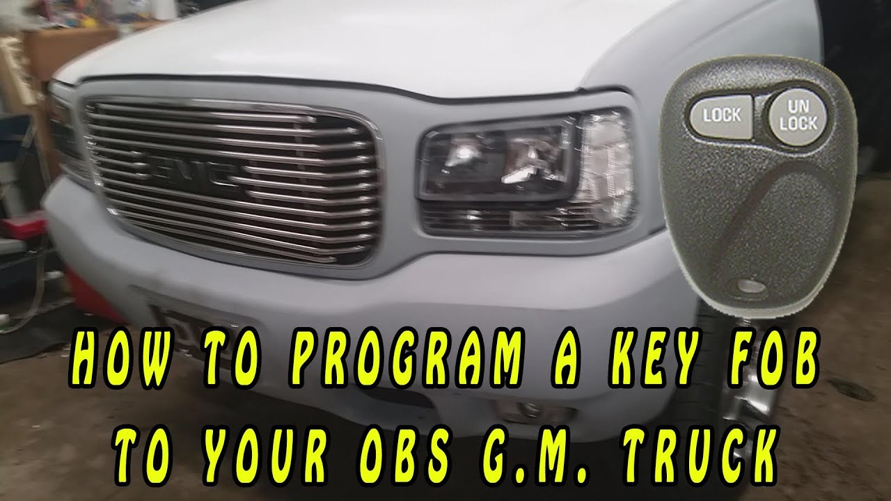 HOW TO PROGRAM A KEY FOB 1998 G.M. TRUCK & NEW GARAGE DOOR - YouTube