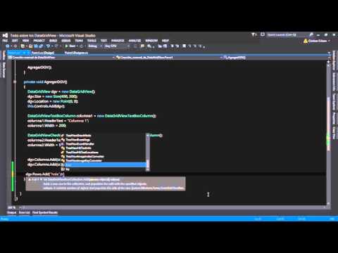 Como agregar filas manualmente a un DataGridView C# - YouTube