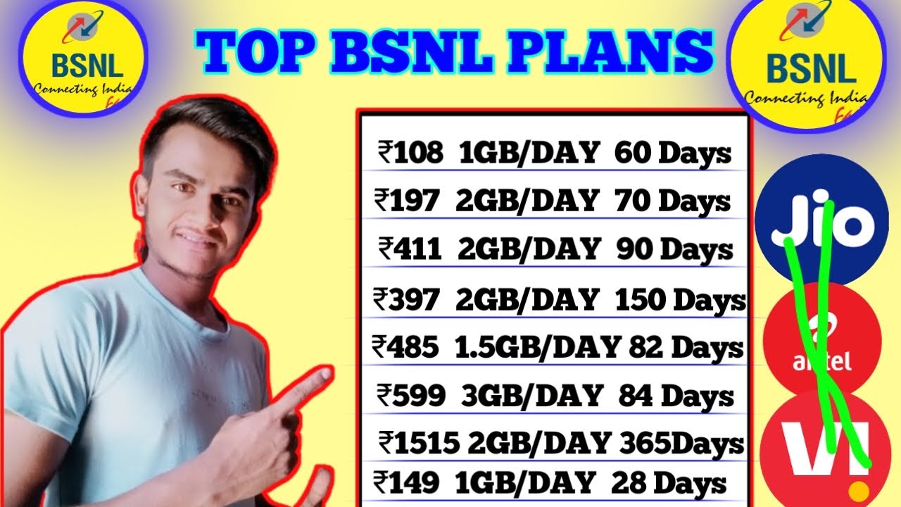 BSNL New Plan 2024 - BSNL 1 Year Plan | BSNL Validity Recharge | BSNL Recharge Plan | BSNL vs ...