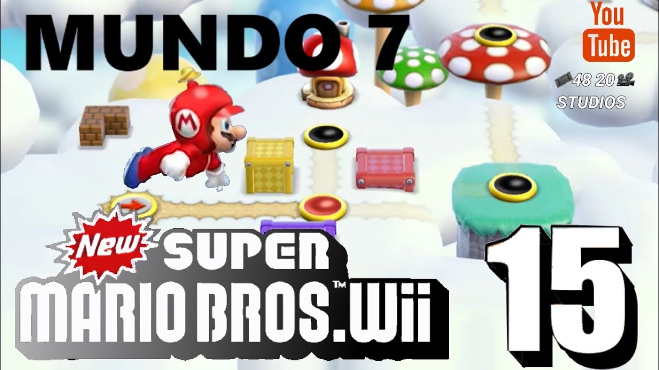 New Super Mario Bros.™Wii Episódio 15 mundo 7 O Mundo Das Nuvens - YouTube