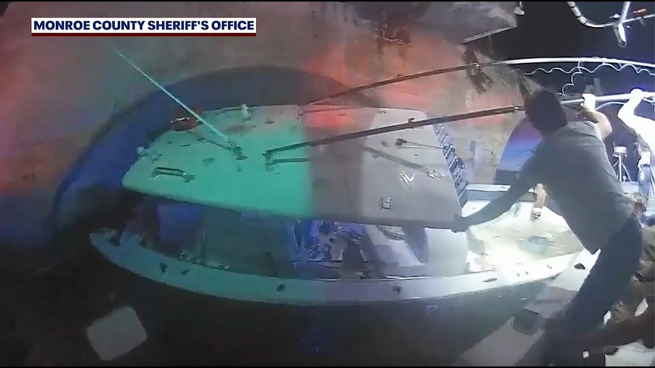 CAUGHT ON CAMERA: Seven Rescued After Boat Crashes into Bridge in ...