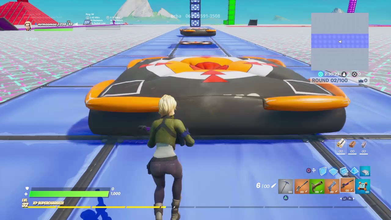 Fortnite play faze orba trickshot map - YouTube