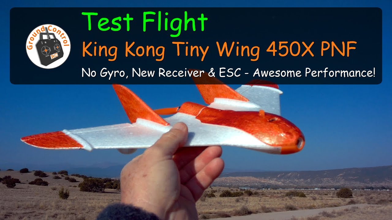 Test Flight - King Kong / LDARC Tiny Wing 450X - No Gyro, New Receiver ...