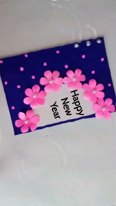 Happy New year card 2022 | How to make New year greeting card | New ...