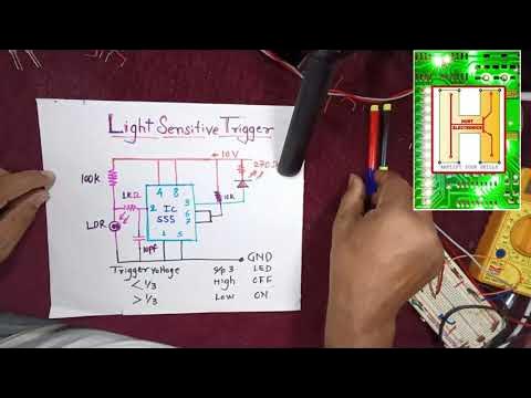 Light Sensor Circuit Using LDR and 555 Timer IC - YouTube