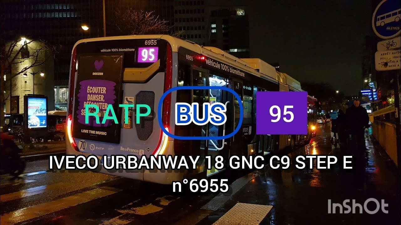 RATP: Bus 95 - IVECO Urbanway 18 GNC 100% Biométhane - C9 STEP E - n ...