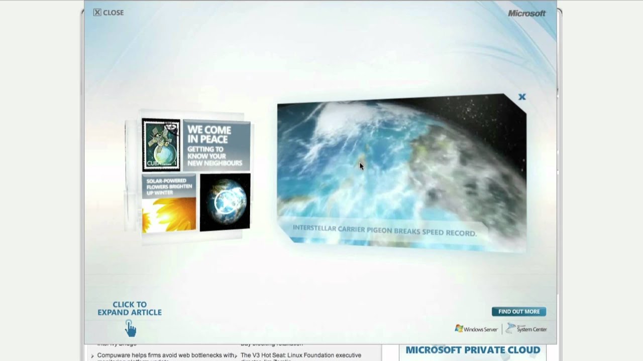 microsoft cube page take over - YouTube