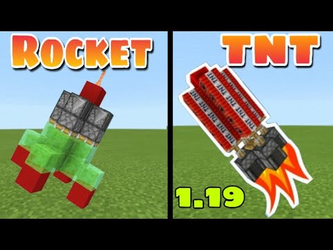1.19 MINECRAFT 2 EASY TNT REDSTONE { Rocket, Missile} in Minecraft Bedrock! (Tutorial) - YouTube