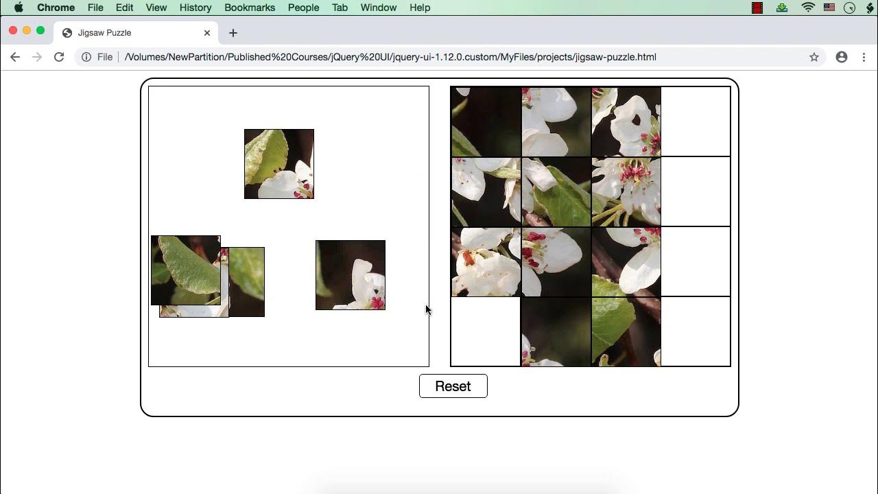 Jigsaw Puzzle using jQuery UI draggable and droppable Interactions: Part 8 - YouTube