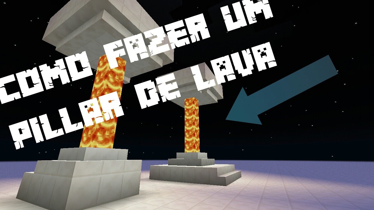 Como fazer um pillar de lava no minecraft pocket edition 15.6 - YouTube
