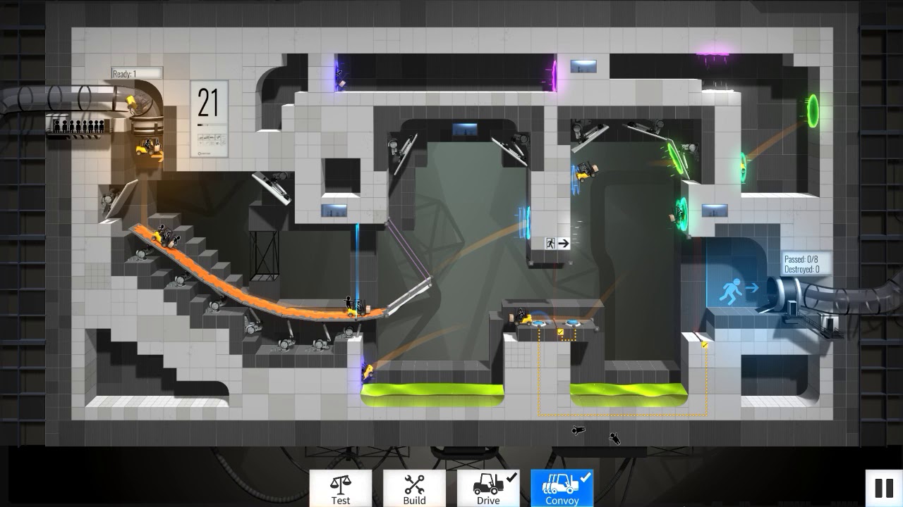 Bridge Constructor Portal Portal Proficiency DLC level 21 low budget ...