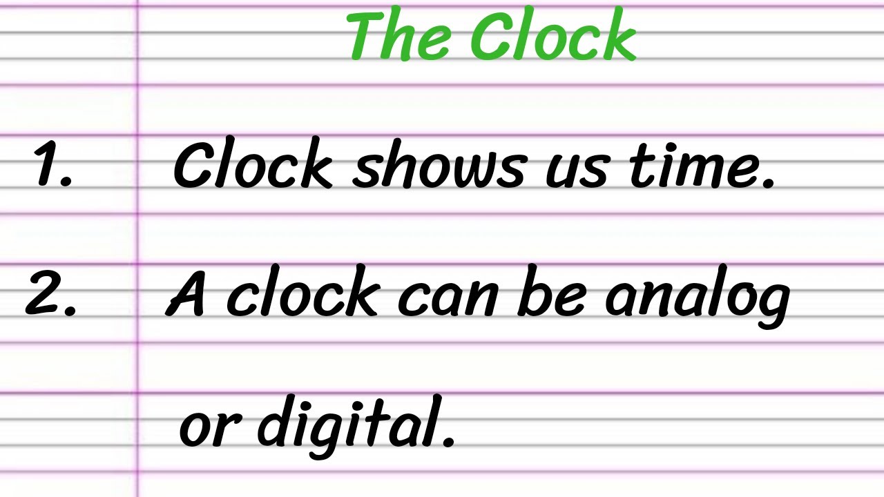 Clock Essay In English 10 Lines Short Essay On Clock YouTube Clock Essay In English 10 Lines Short Essay On Clock YouTube